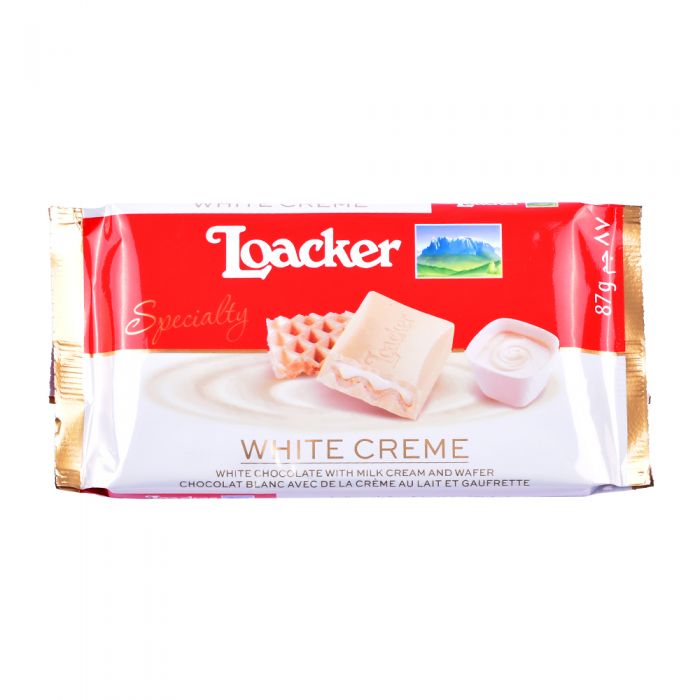 Loacker Choco Bar White Creme 87gm
